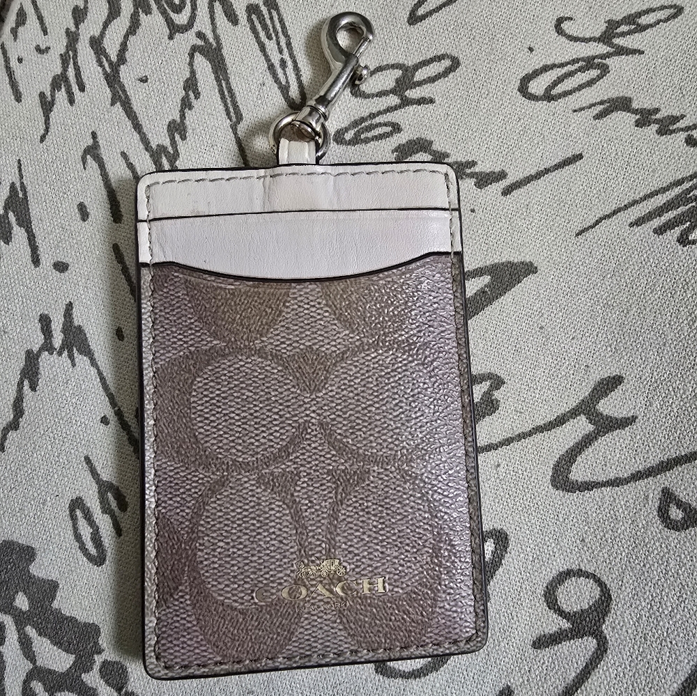 Coach Id Card Holder In Sig C Coated Canvas & Cream C… - Gem